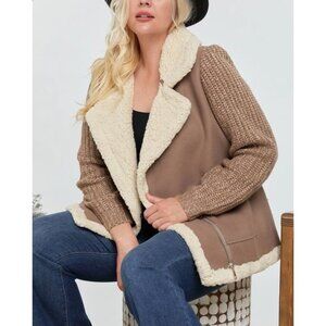 DAVI & DANI | Jackets & Coats | Nwt Davi Dani Mocha Faux Suede Long ...